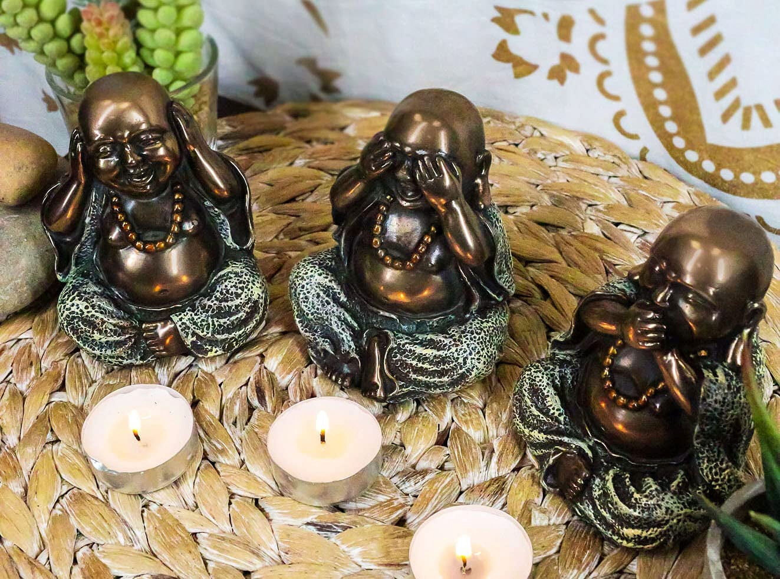 Ebros Small Feng Shui Fortune Charm 3 Wise See Hear Speak No Evil ...