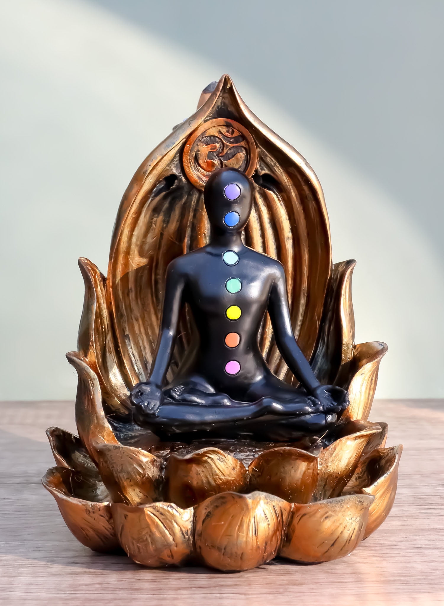 Ebros Spiritual Harmony Chakra Yoga Backflow Cone Incense Burner Statue 6" Tall - Walmart.com