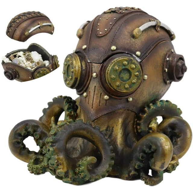 Ebros Steampunk Submariner Octopus Kraken Soldier Decorative Stash ...