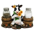 Ebros Sunflower Bovine Cow With Two Country Barrels Salt And Pepper ...