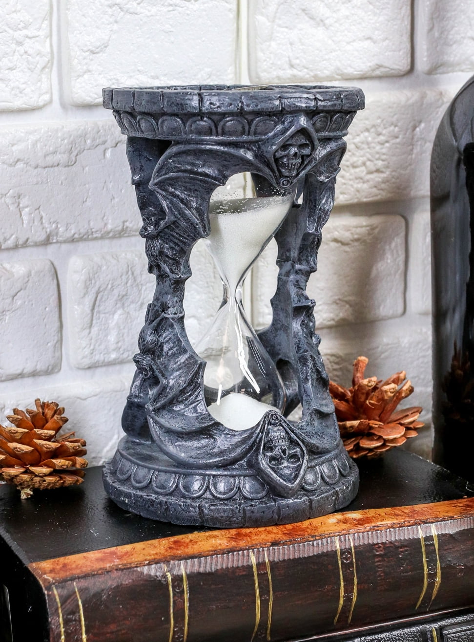 Ebros Time Waits For No Man Grim Reaper With Bats Invertible Sand Timer ...