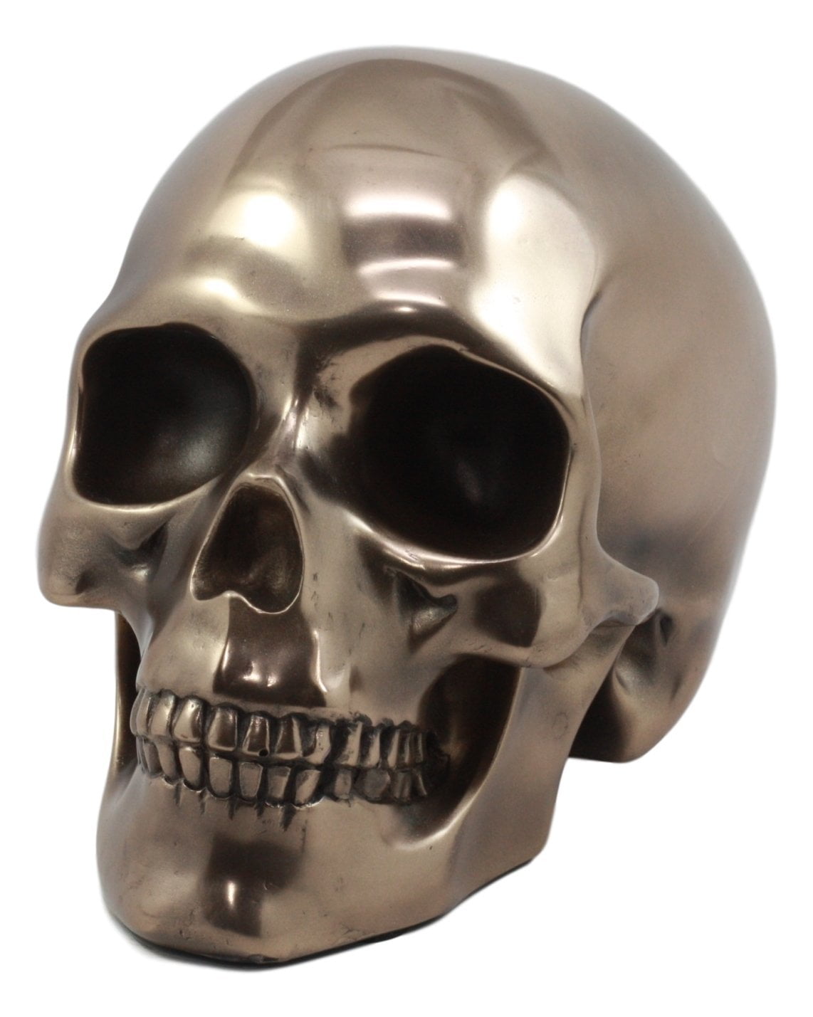 Ebros Tomb Treasure Bronze Cranium Skull Figurine Made Of Electroplated ...