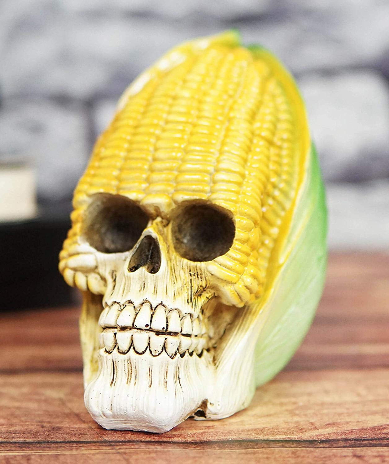 Ebros Vegetable Produce Maize Corn Skull Statue 6.25" Long Resin ...