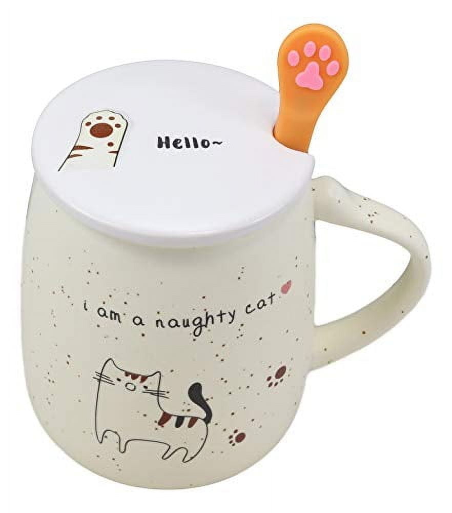 Ebros Whimsical Naughty Calico Kitty Cat Porcelain Coffee Tea Mug Drink ...