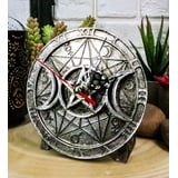 Ebros Wicca Triple Moon Goddess Witches Grimoire Symbols Analog Desktop ...