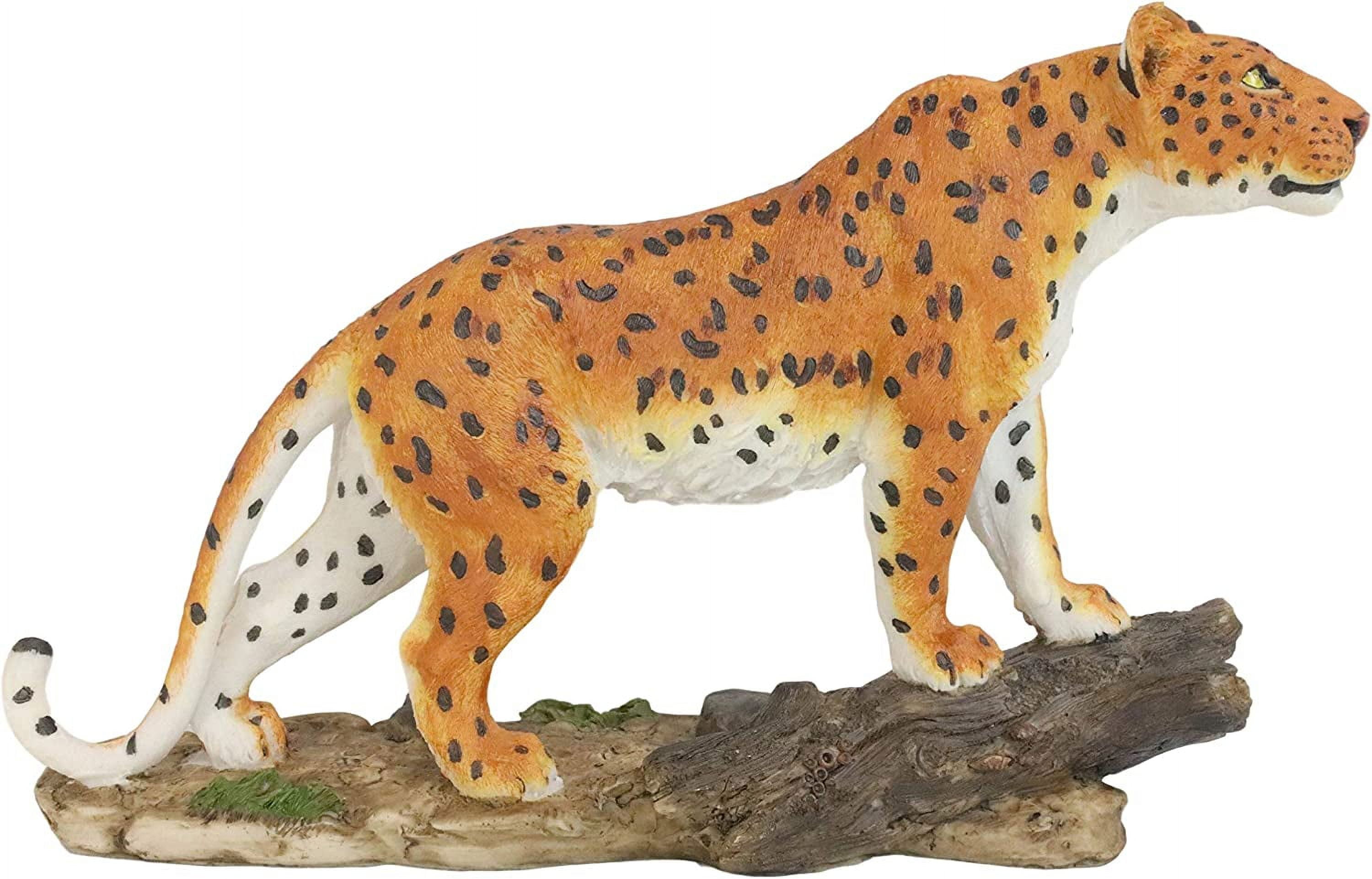 Ebros Wild Animal Leopard Walking On Forest Trail Collectible Statue ...