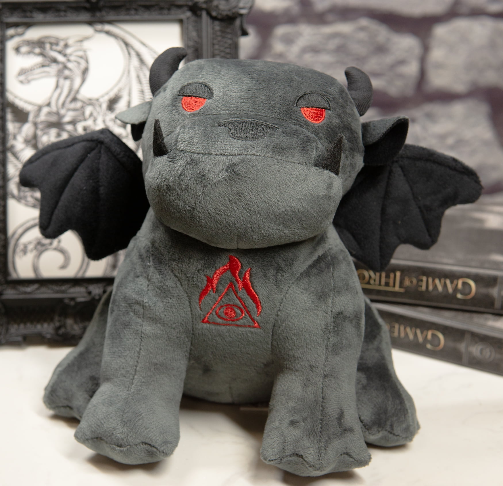 Ebros Winged Demonic Bulldog Gargoyle Chimera Eye of Horus Luxe Soft ...