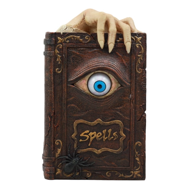 Ebros Witchcraft Sorcery Lifelike Evil Eye Book of Spells Money Bank ...