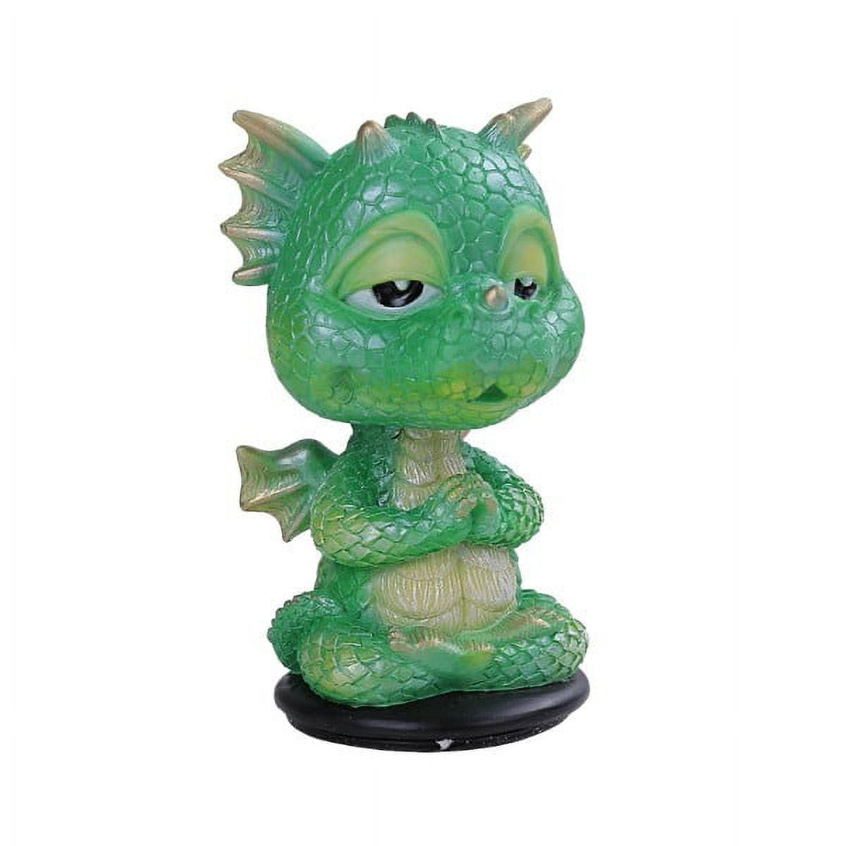 Ebros Wyrmling Baby Hatchling Green Drake Yoga Dragon Bobblehead ...