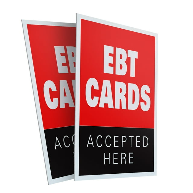 Ebt Cards (2-PACK) 24" x 36" Plastic Signs | Sign Insert 4mm Corrugated ...