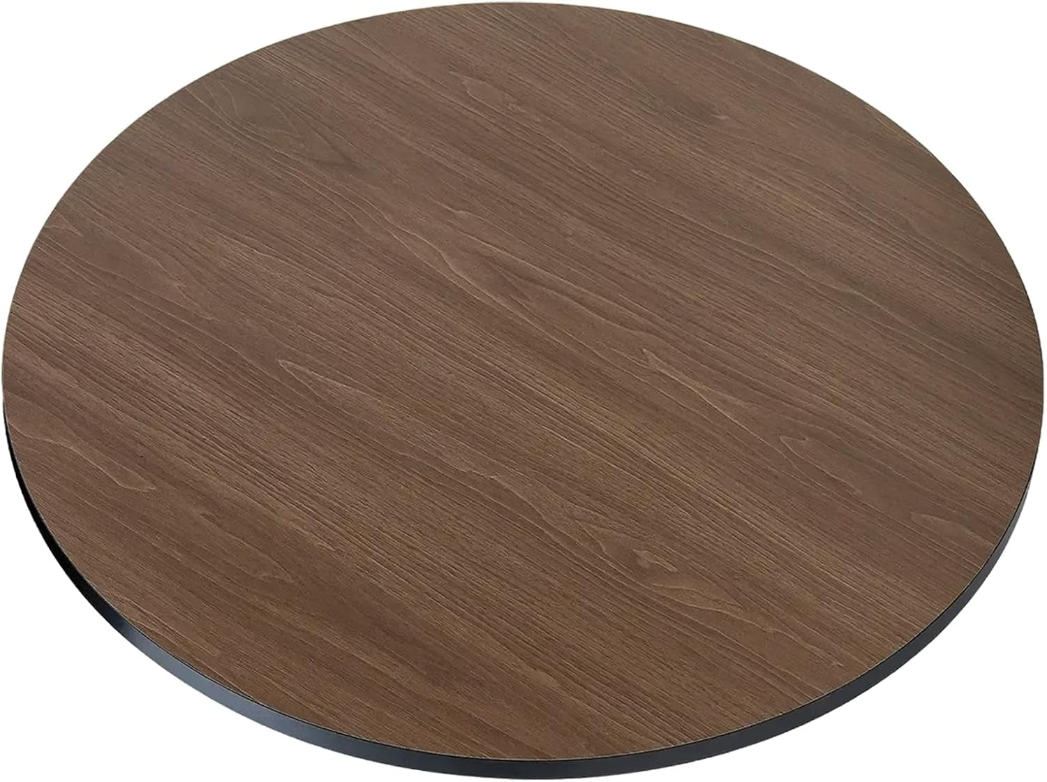 Ebullient 29.92" Round Table top Wood, Walnut and Black Double Sided ...