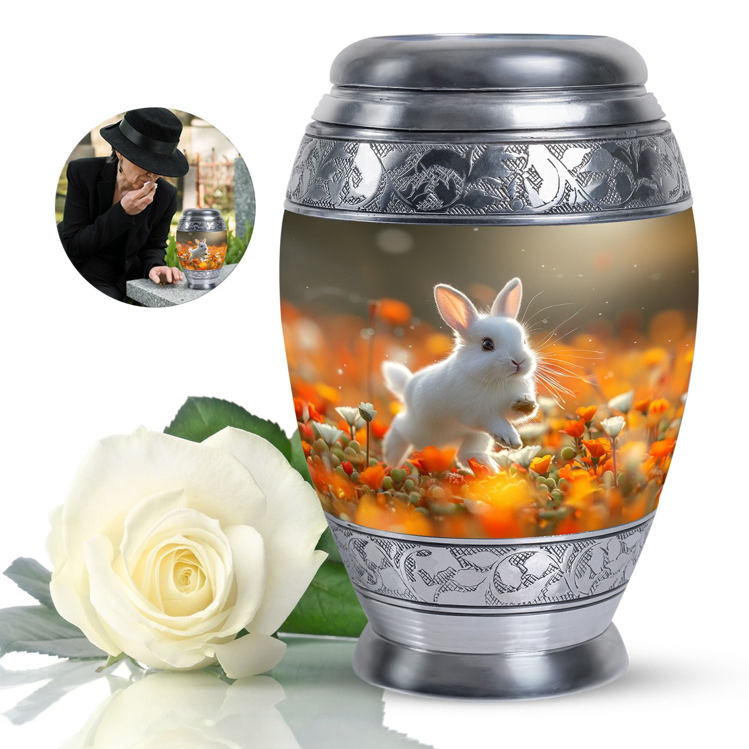 Ebullient Marigold Frolic Large Urns For Human Ashes Adult 10 Inch ...