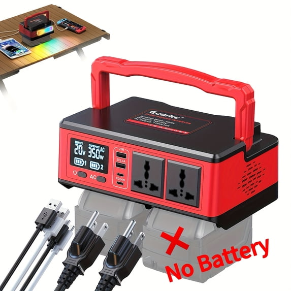 Ecarke 350W Power Inverter (Compatible With 18V Batteries, Battery Not ...