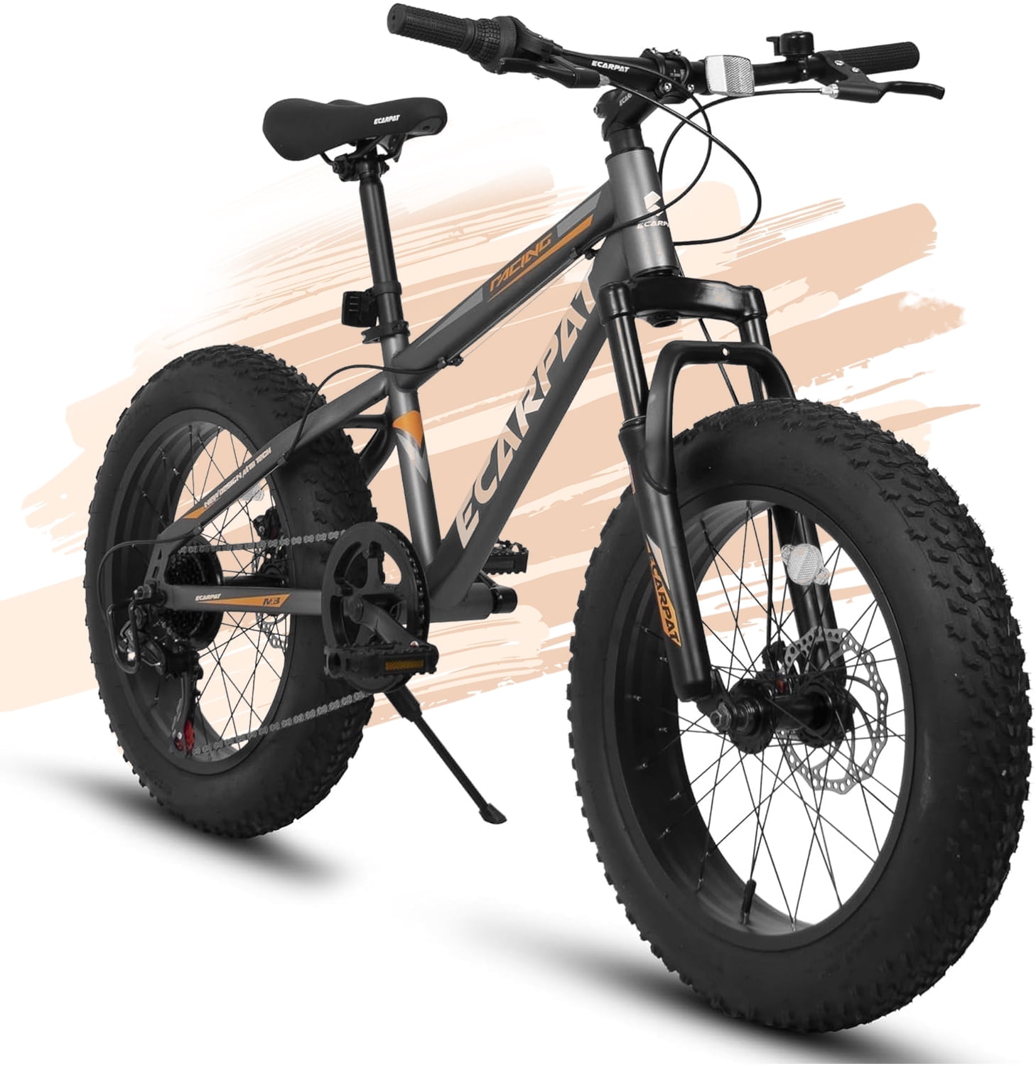 Ecarpat 20x4 Inch Fat Tire Mountain Bike,Dual Disc Brakes Suspension ...