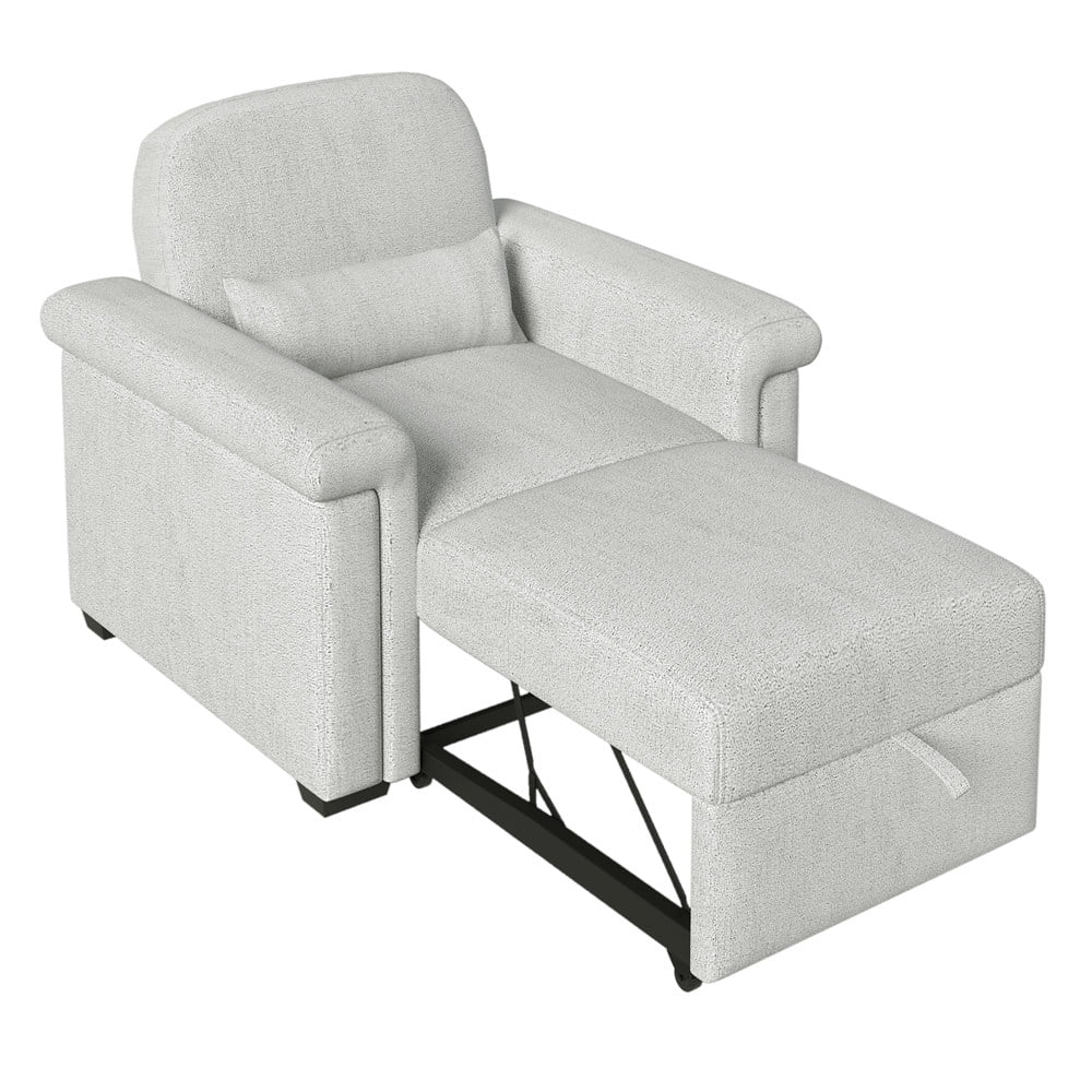 Ecarpat Convertible Sleeper Sofa Chair, Single Lounger Chair with ...