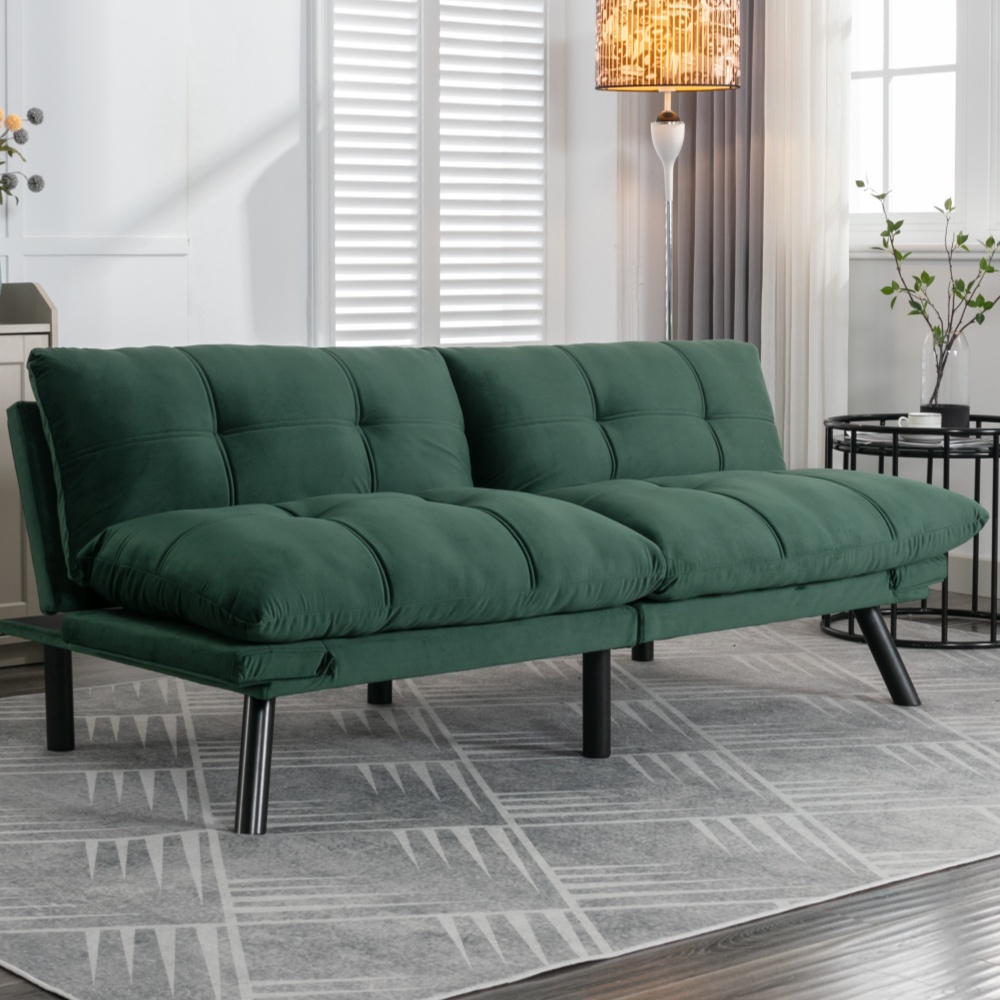Ecarpat Futon Sofa Bed, Convertible Memory Foam Sleeper Sofa ...
