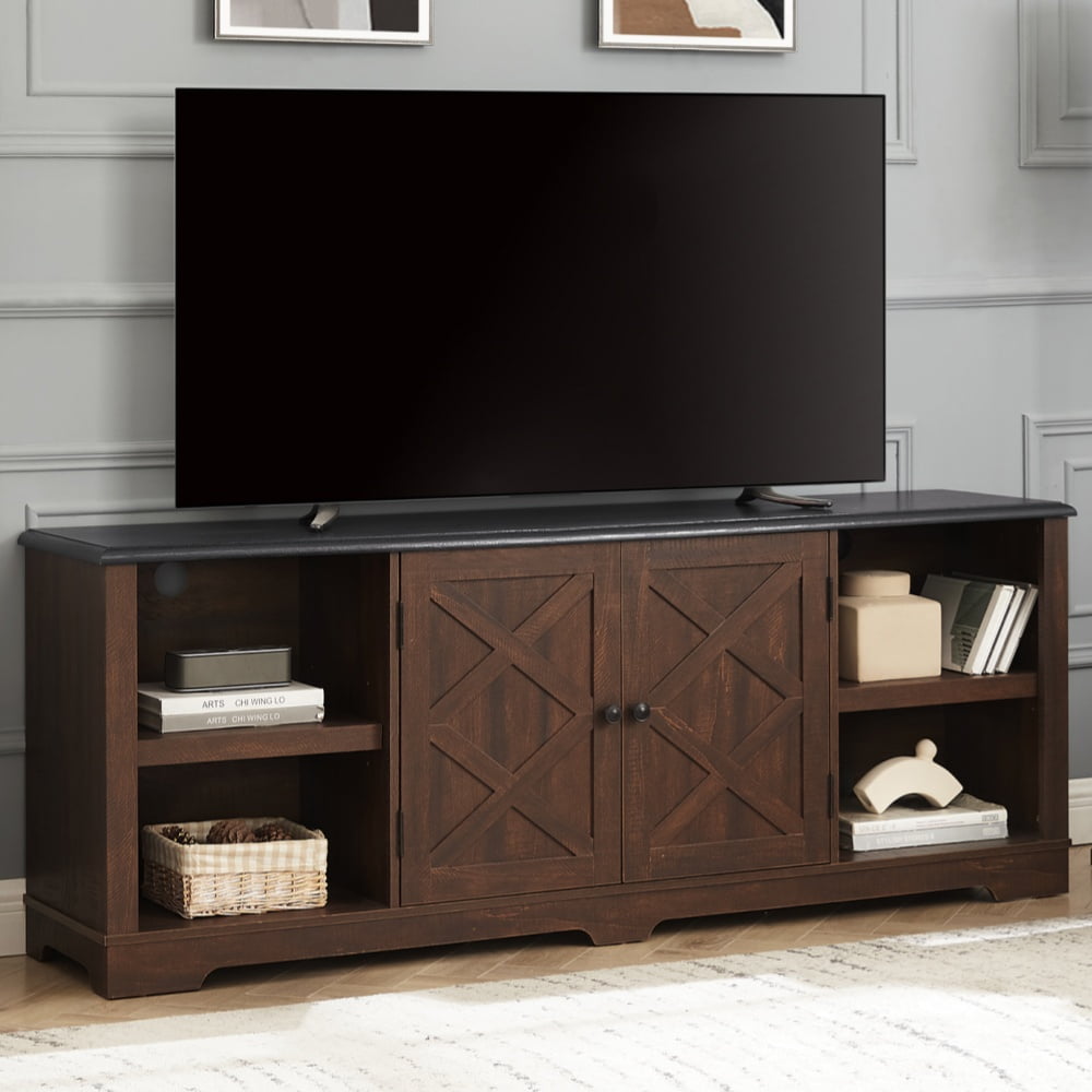 Ecarpat TV Media Stand for 80 Inches TV, Entertainment Console with ...