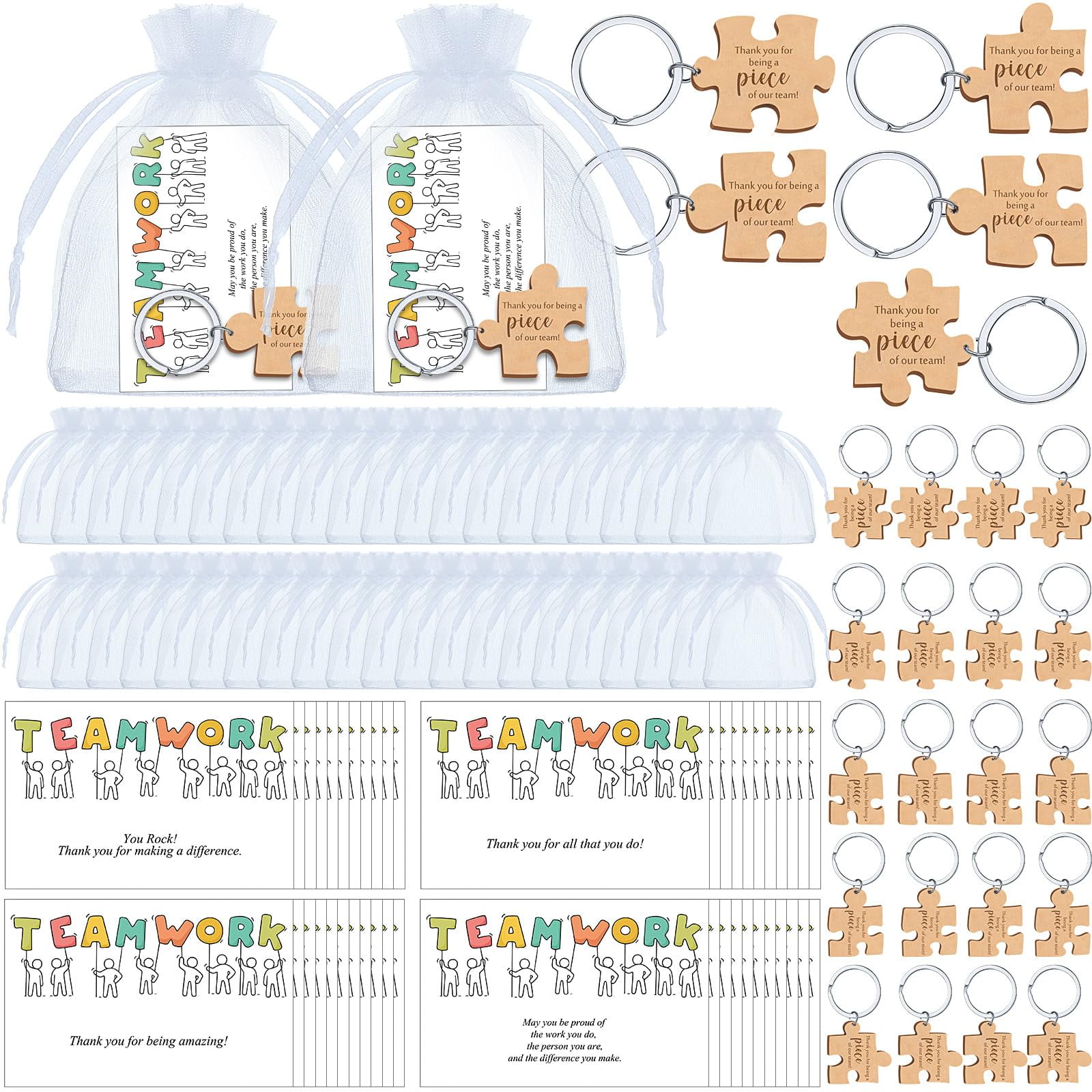 Ecation Team Appreciation Gifts for Coworkers Thank You Keychain Office ...