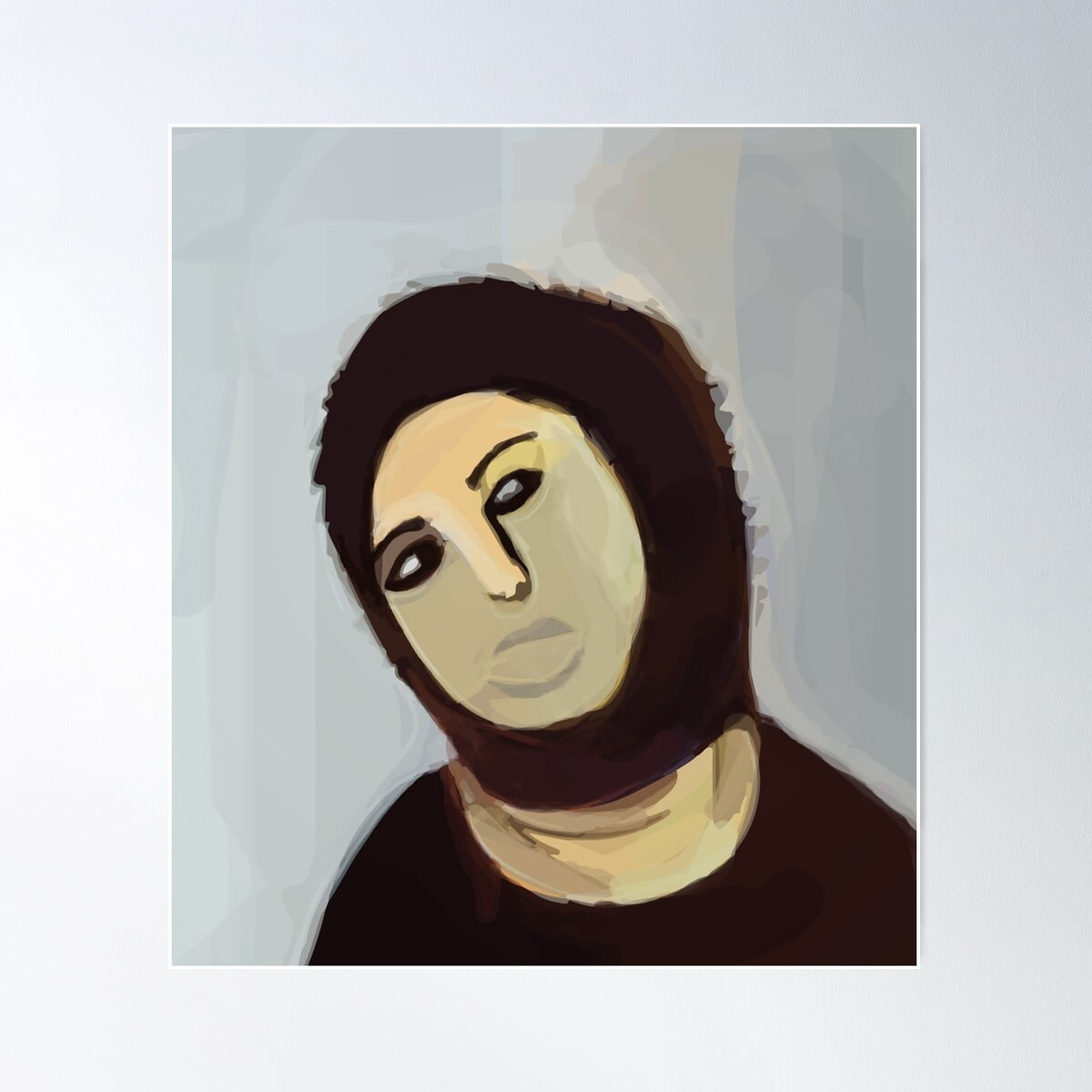 Ecce Homo Jesus Borja Painting With Funny Eyes By Eyesasdaggers Poster Wall Art, Modern Wall ...