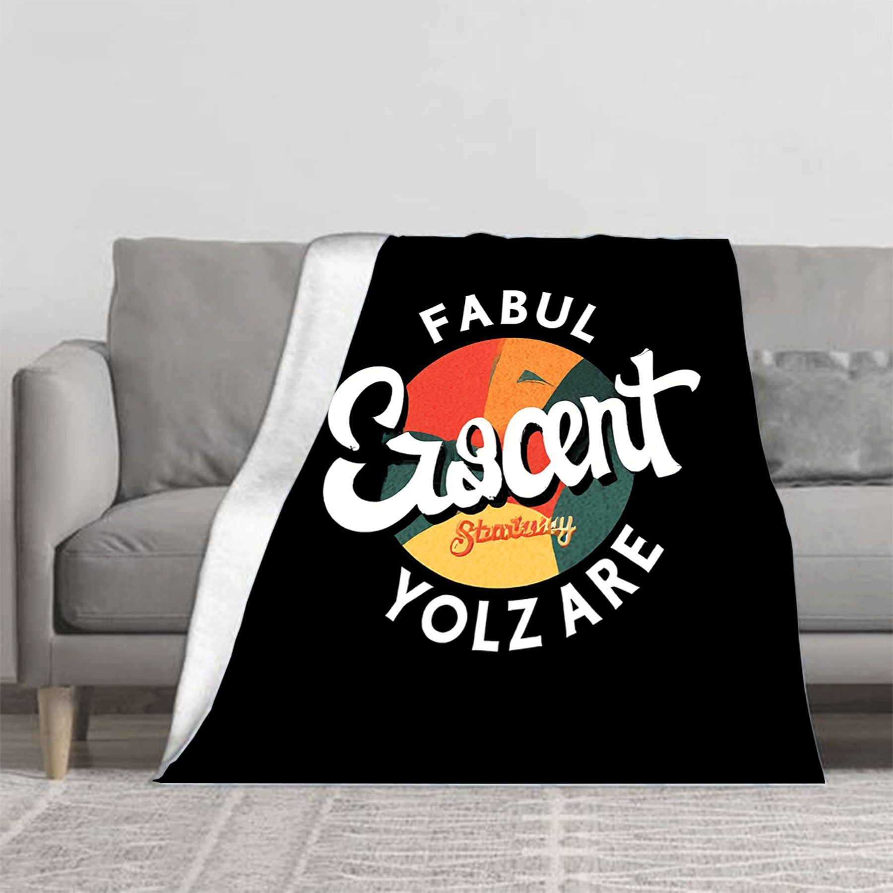 Eccentric Cursive Flannel Blanket - Soft Cozy Durable Design with ...