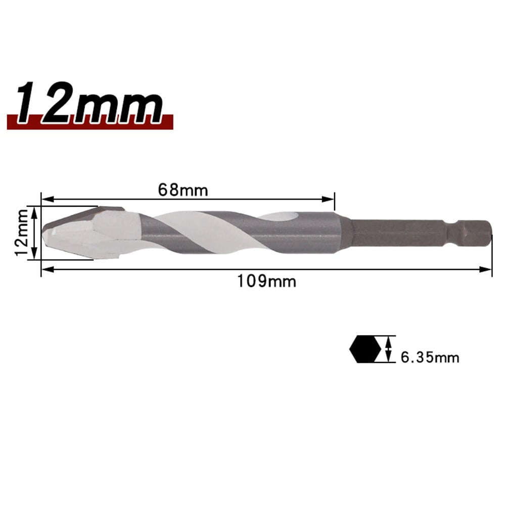 Eccentric Drill Drilling 6-12mm Glass Tile Punching Rock Slab Triangle ...