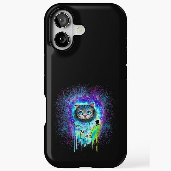 Eccentric Grinning Cat in Surreal Blue Woods Case with iPhone 17 to 11 ...