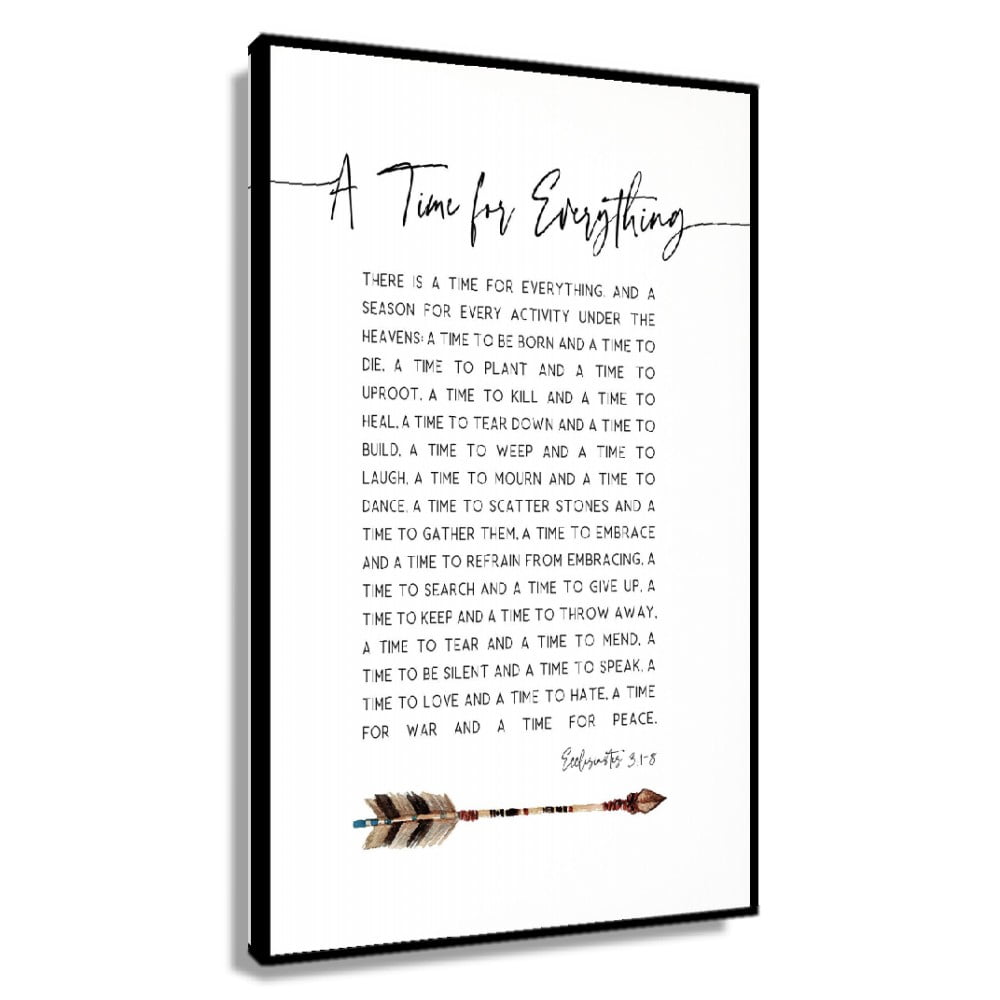 Ecclesiastes 3 1-8 A Time for Everything, Minimalist Christian Bible ...