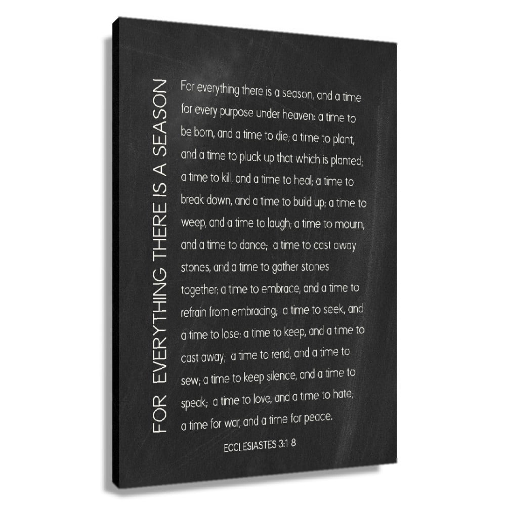 Ecclesiastes 3 1-8 Wall Art Bible Verse Poster Canvas Paintings for ...