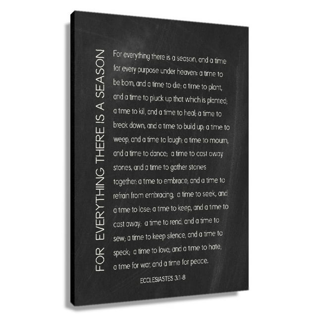 Ecclesiastes 3 1-8 Wall Art Bible Verse Poster Canvas Paintings for ...