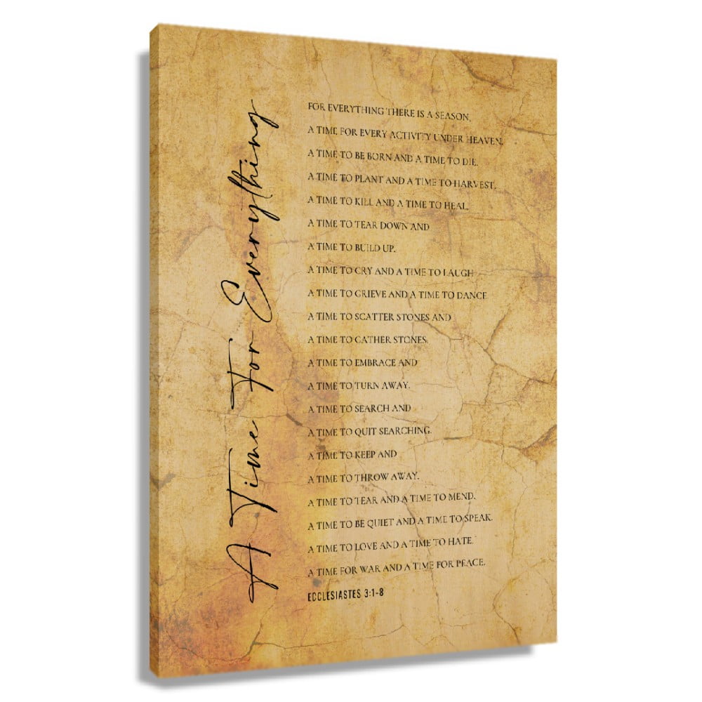 Ecclesiastes 3 1-8 Wall Art Bible Verse Poster Pictures For Living Room ...