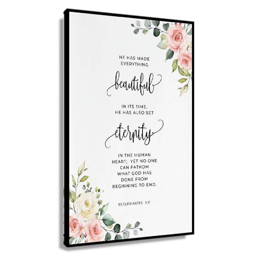 Ecclesiastes 3 11 He Has Made Everything Bible Verse Wall Art Scripture ...
