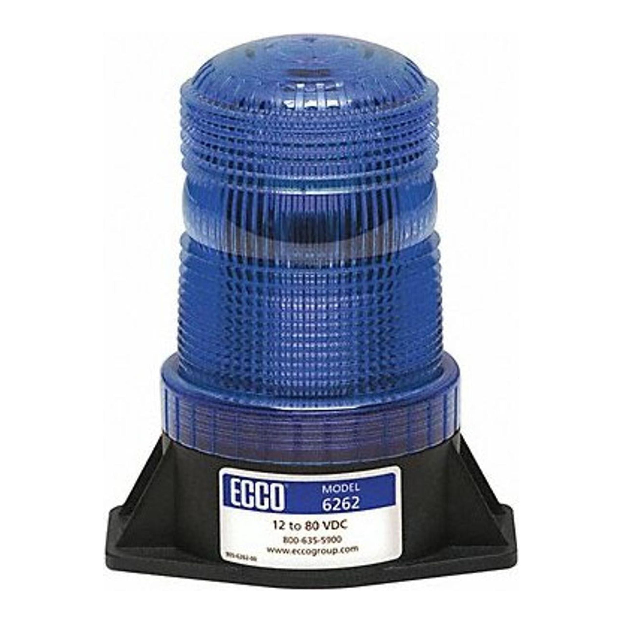 Ecco Beacon Light, Blue, 12-80V DC, 80 FPM, 3 7/8 in Dia., Permanent ...