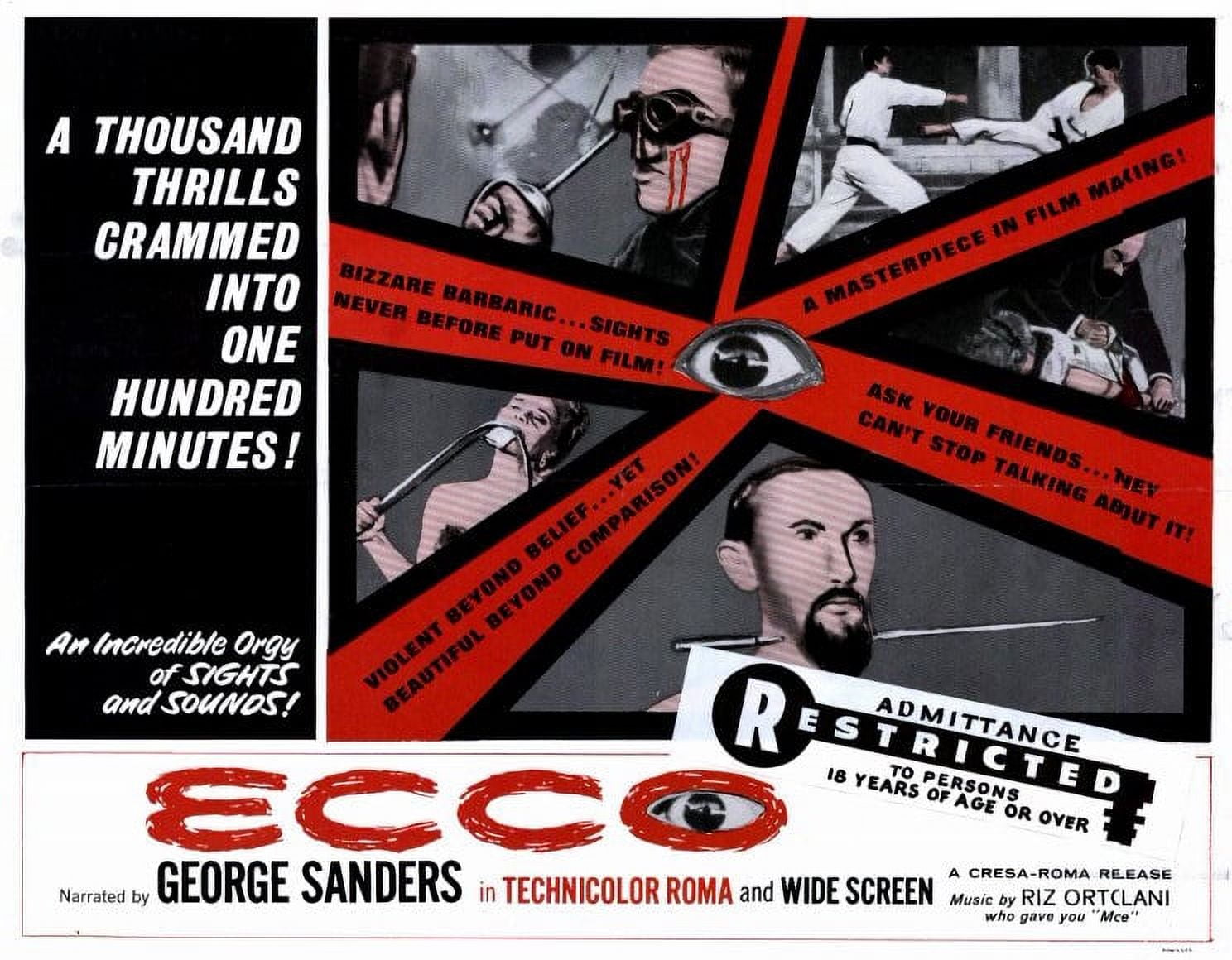 Ecco - movie POSTER (Style A) (11" x 14") (1965) - Walmart.com