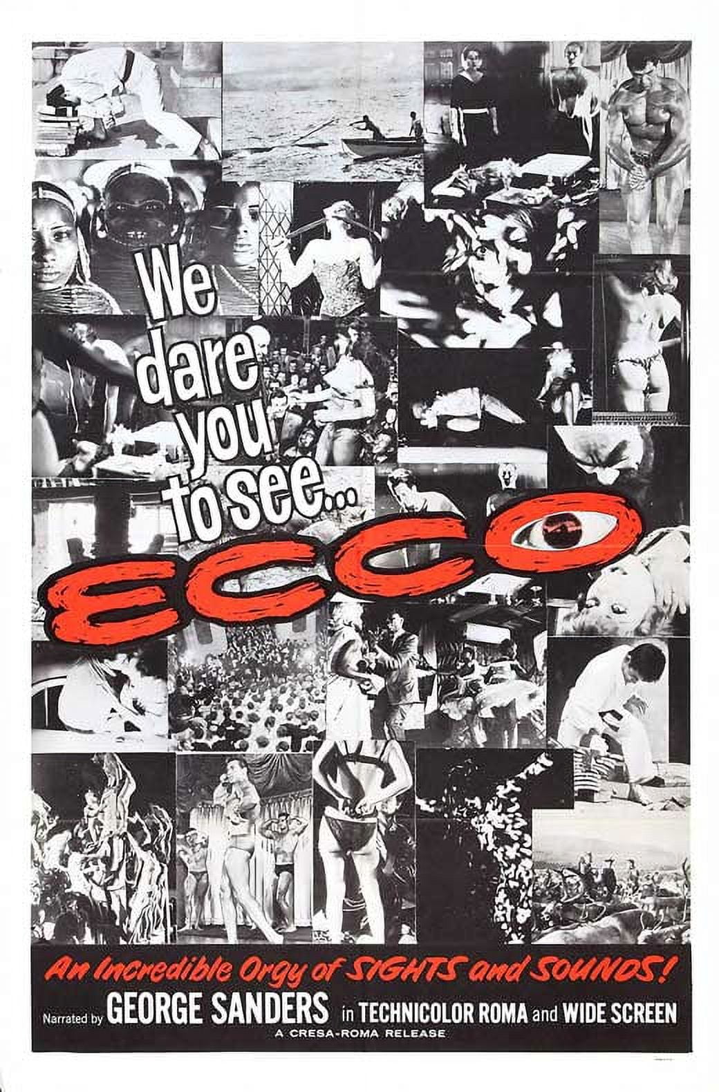 Ecco - movie POSTER (Style A) (27" x 40") (1965) - Walmart.com