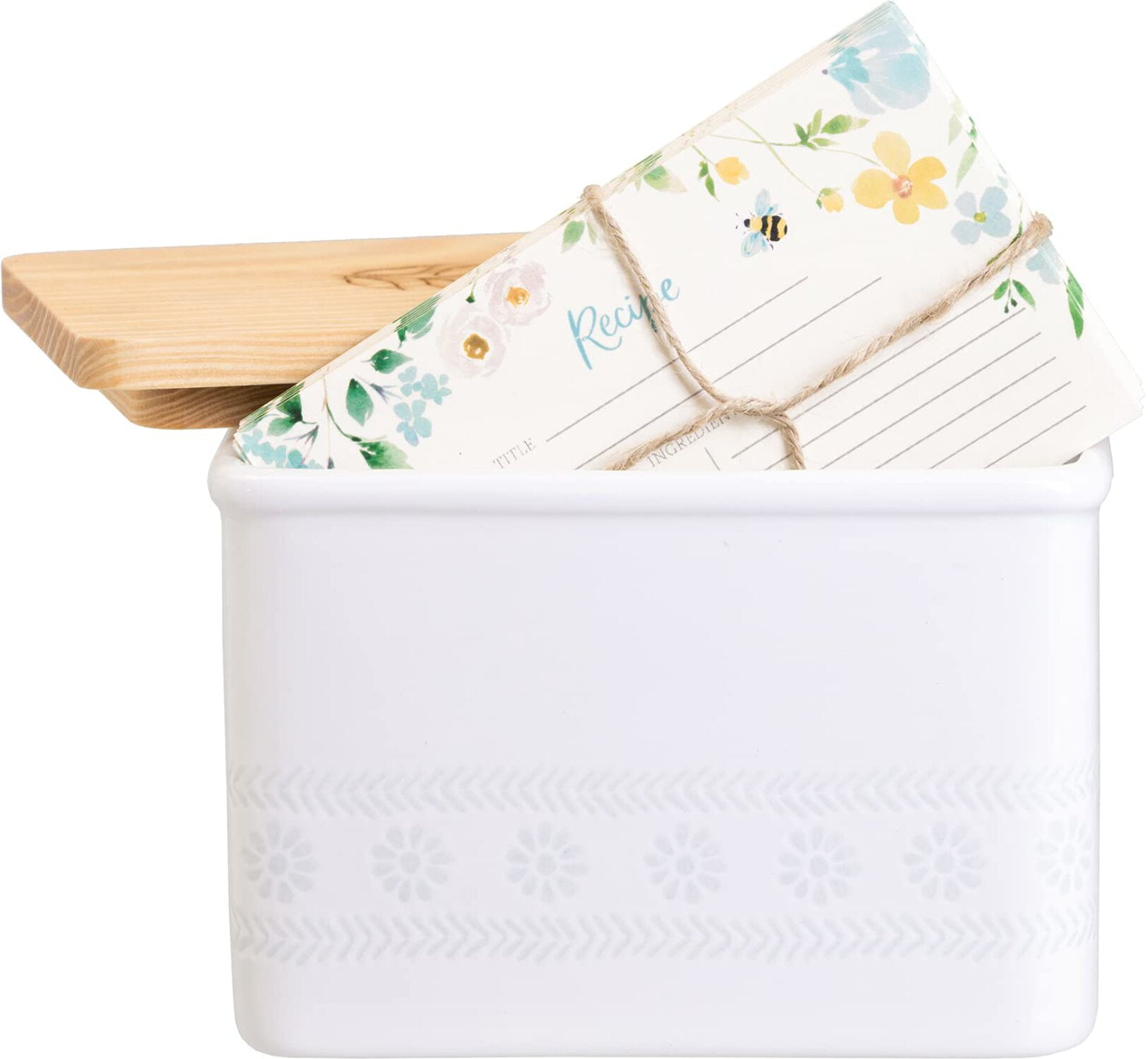 Eccolo Floral Ceramic Recipe Box - Walmart.com