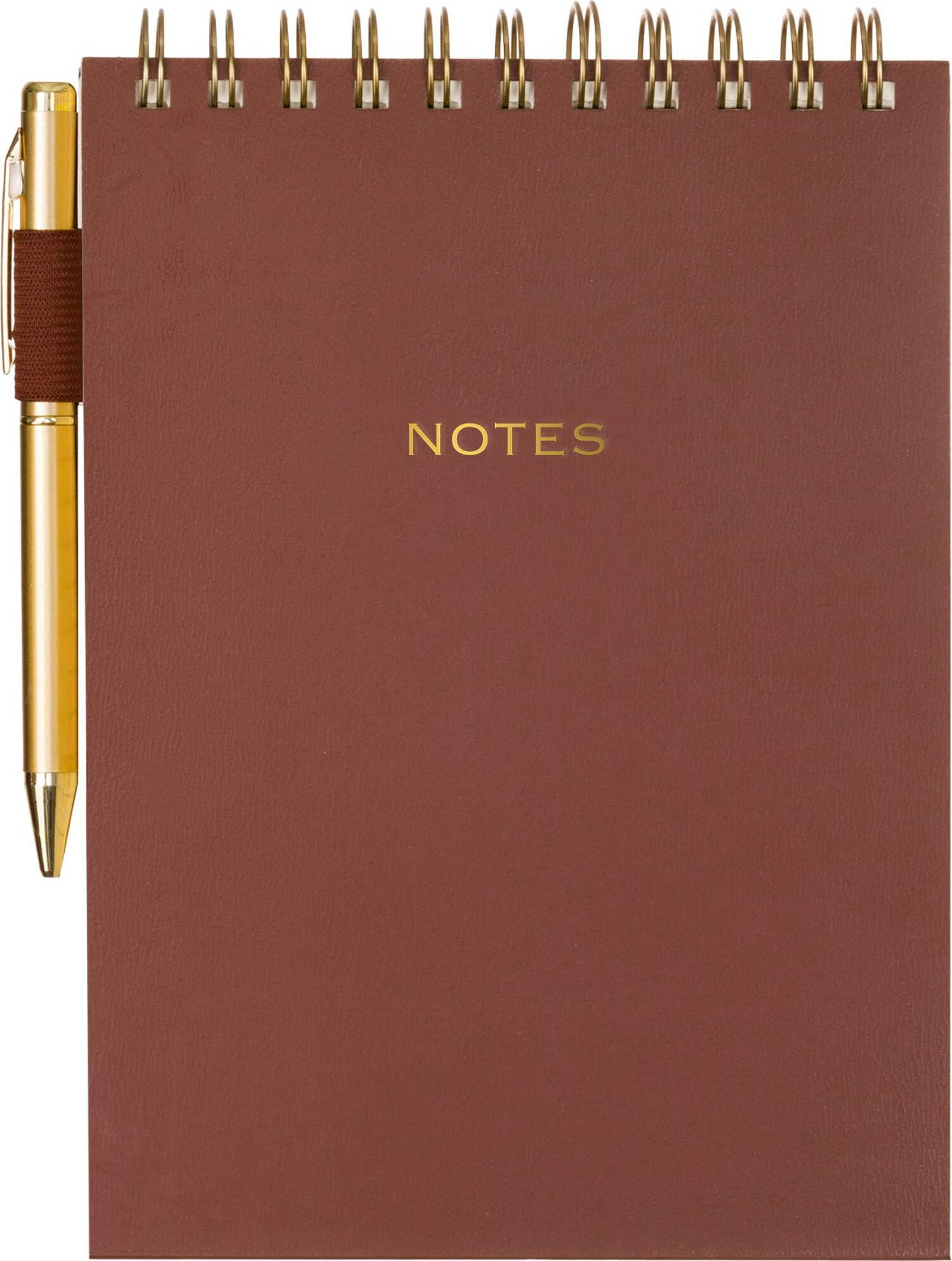 Eccolo Steno Pad Brown with Pen 6x8.5 - Walmart.com