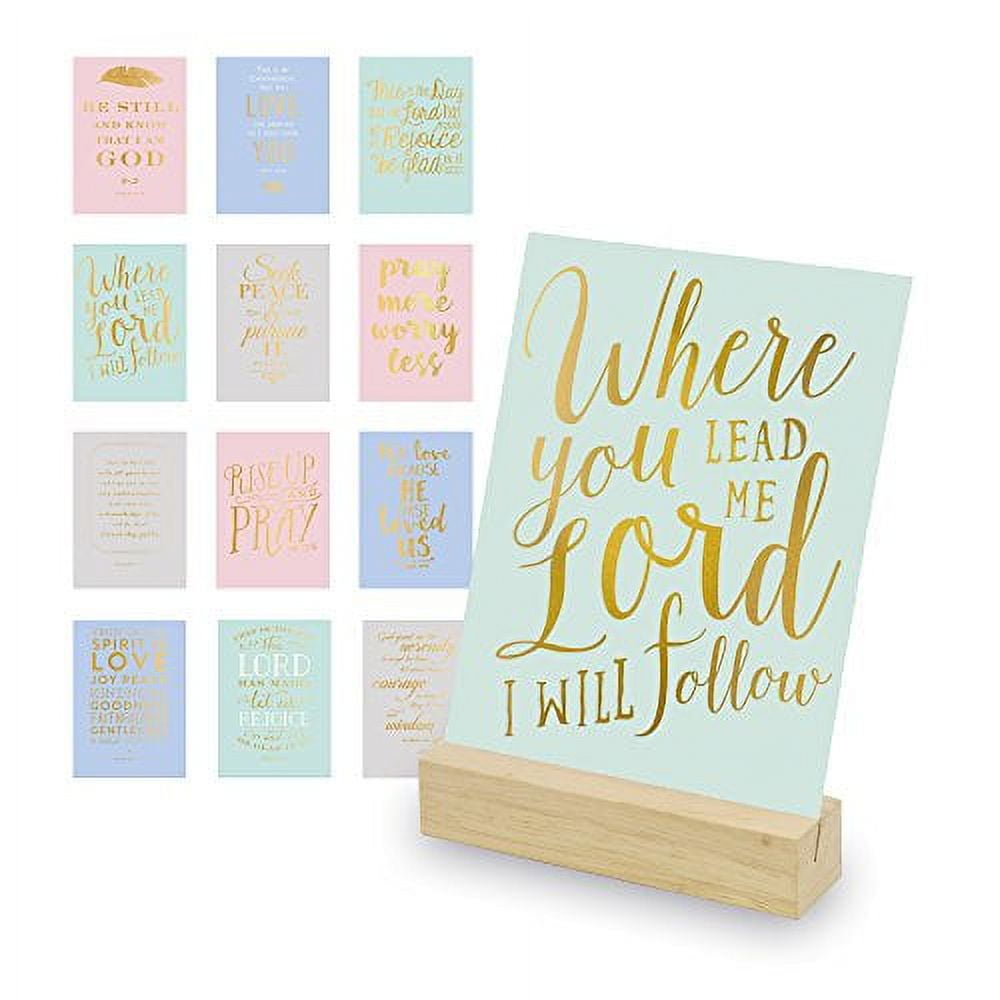 Eccolo World Traveler Christian Art Desk Stand, Wooden Block Stand, 12 ...