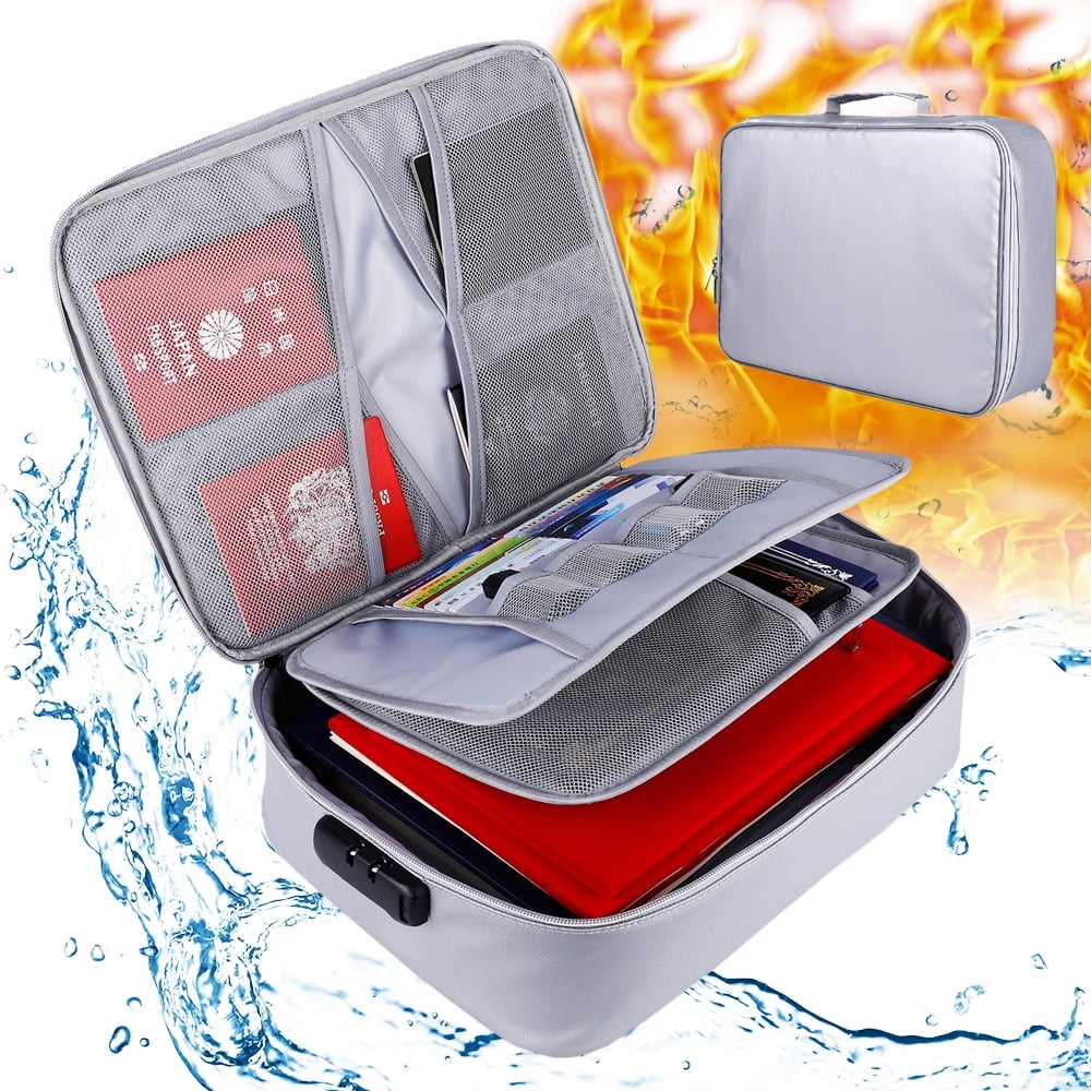 Free Shipping! Eccomum Fireproof Document Bag with Lock Zipper Closure ...