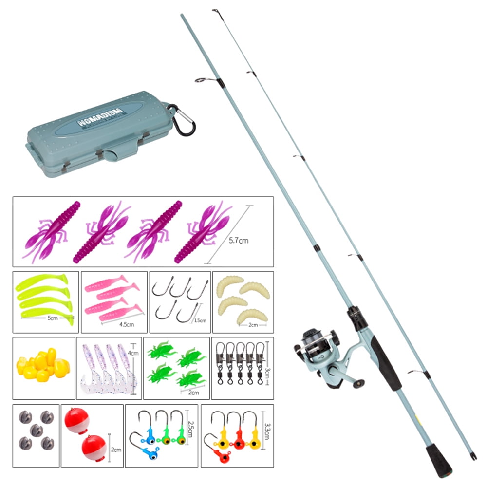 Eccomum Fishing Rod and Reel Combo, 5.97FT Carbon Straight Fishing Rod ...