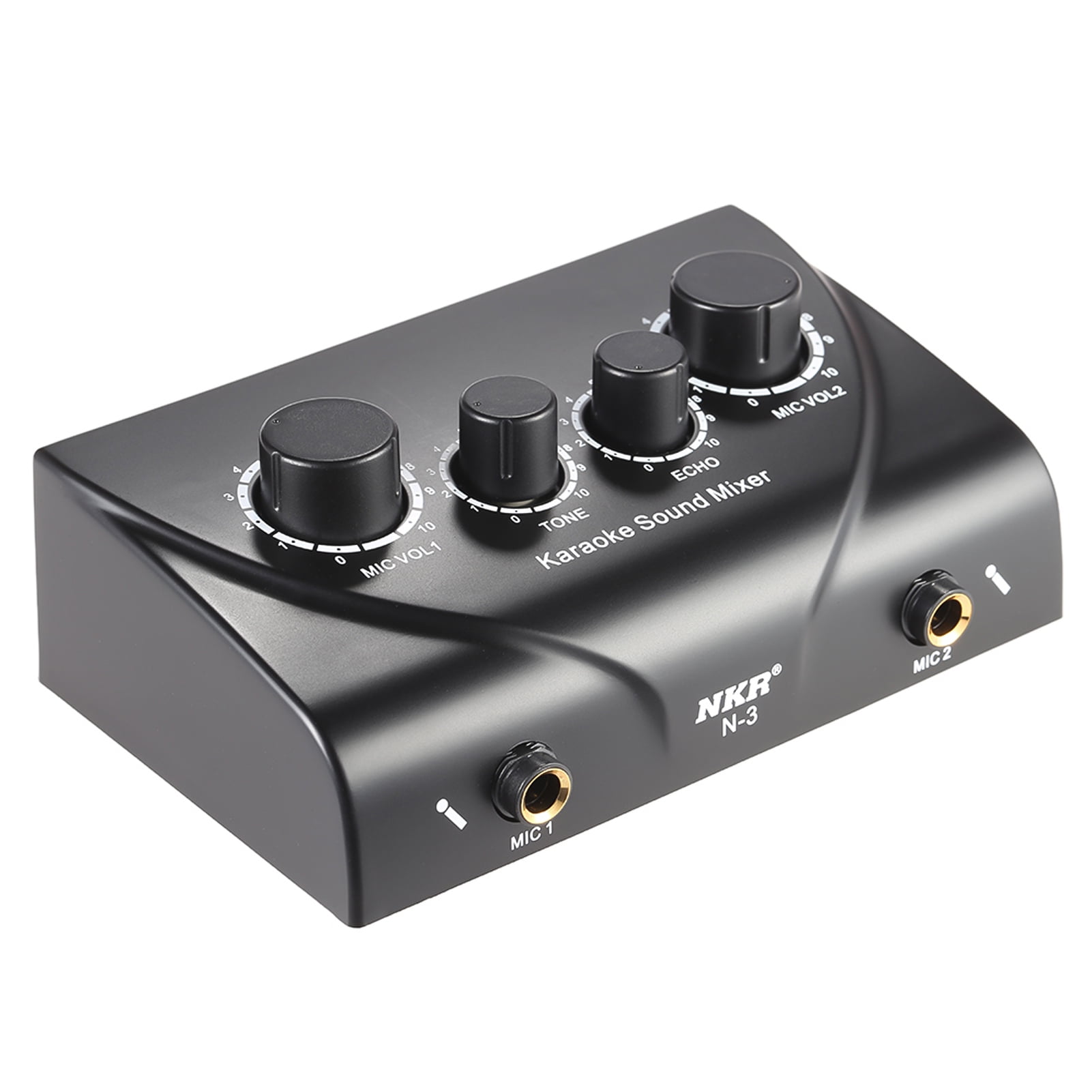 Karaoke Sound Mixer Dual Mic Inputs With Cable - Walmart.com