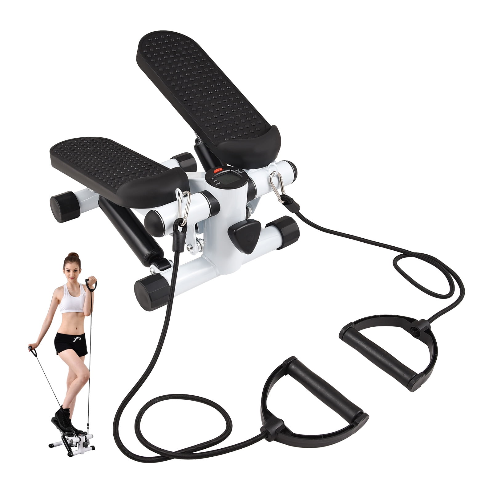 Eccomum Portable Mini Stepper Exercise Machine with Resistance Bands ...