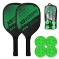 Eccomum Outdoor Portable Pickleball Rackets Set with 2 Rackets, 4 Balls ...