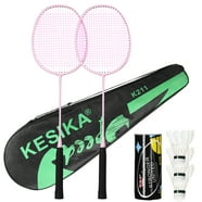Senston Badminton Rackets Set of 2, Graphite Shaft Badminton Racquets ...