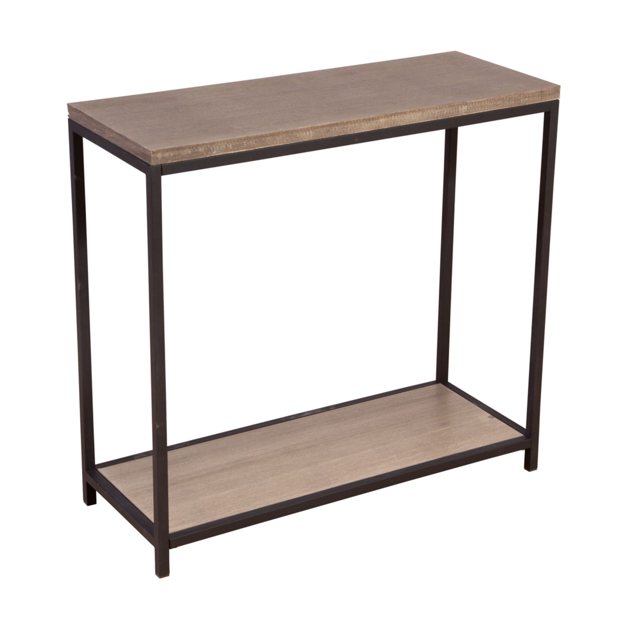 Eccostyle 2-Tier Solid Bamboo Steel Frame Console Table - Brushed Gray ...