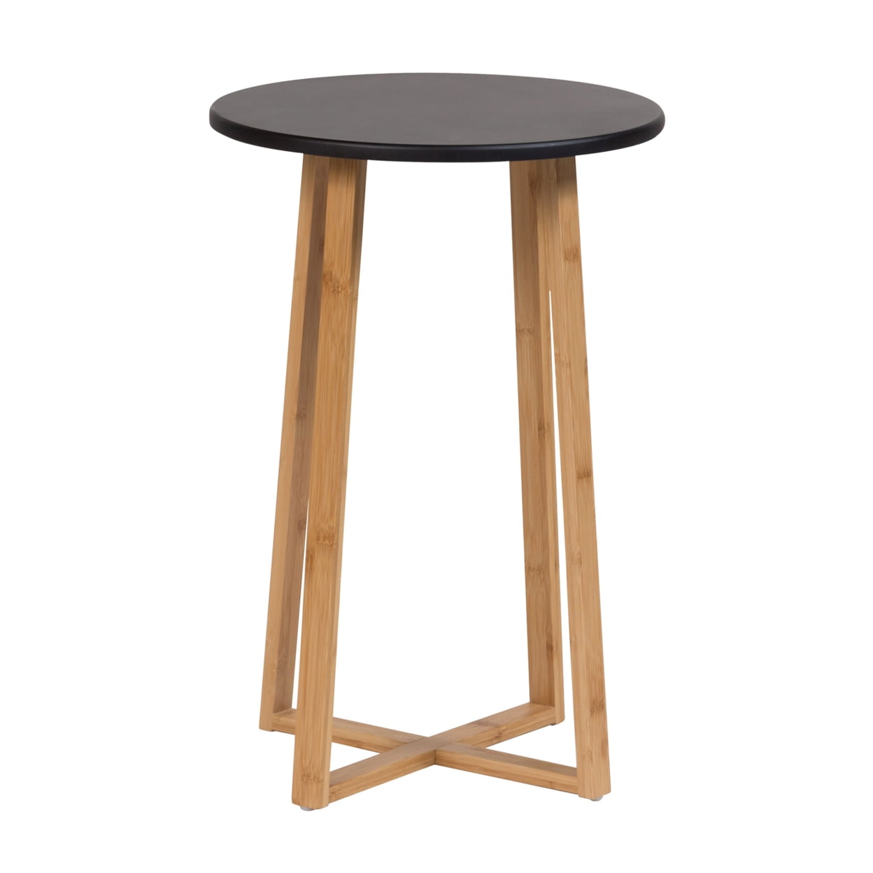 Eccostyle Solid Bamboo Frame Round Plant Table - Black - Walmart.com
