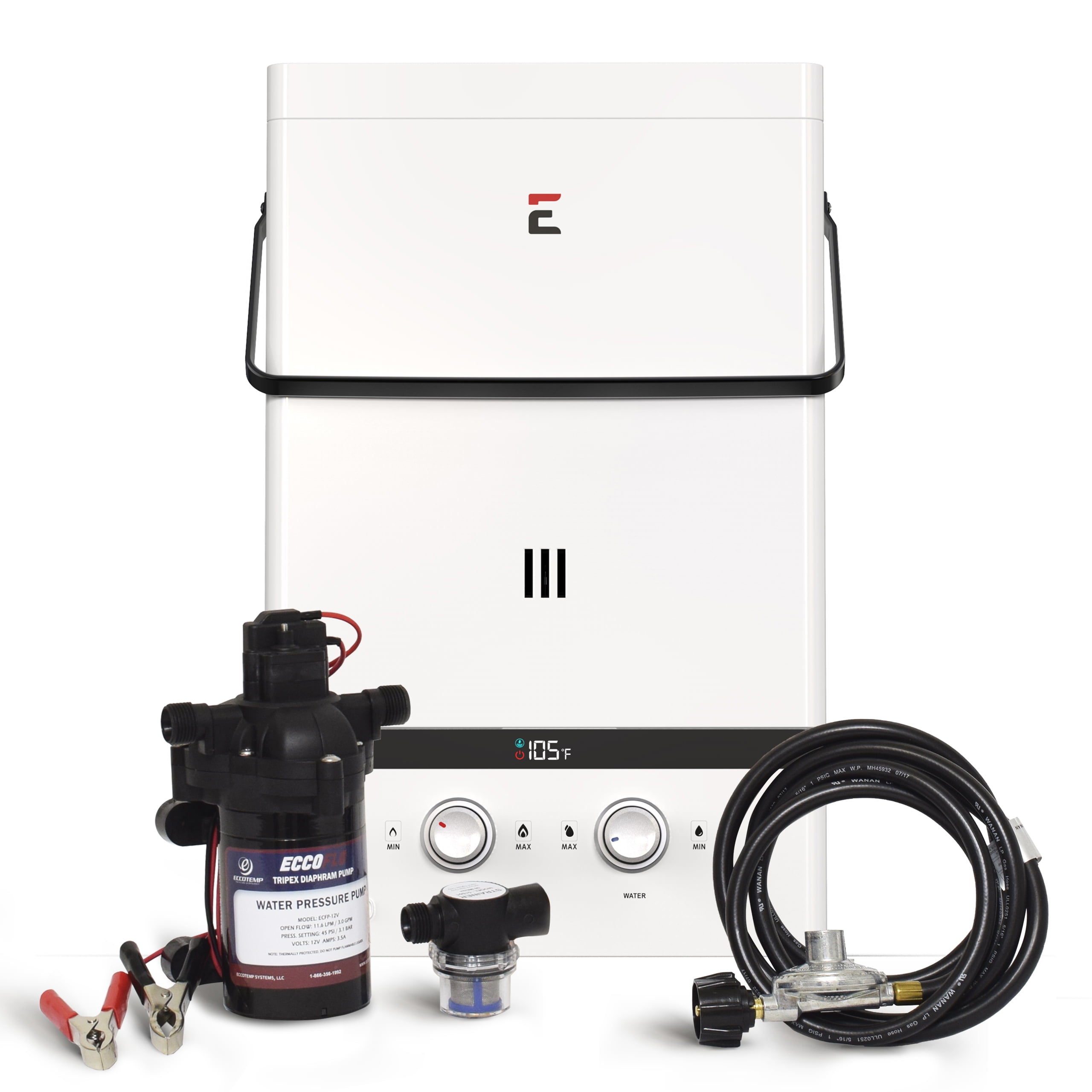 Eccotemp Luxe 3.0 GPM Portable Outdoor Tankless Water Heater with ...