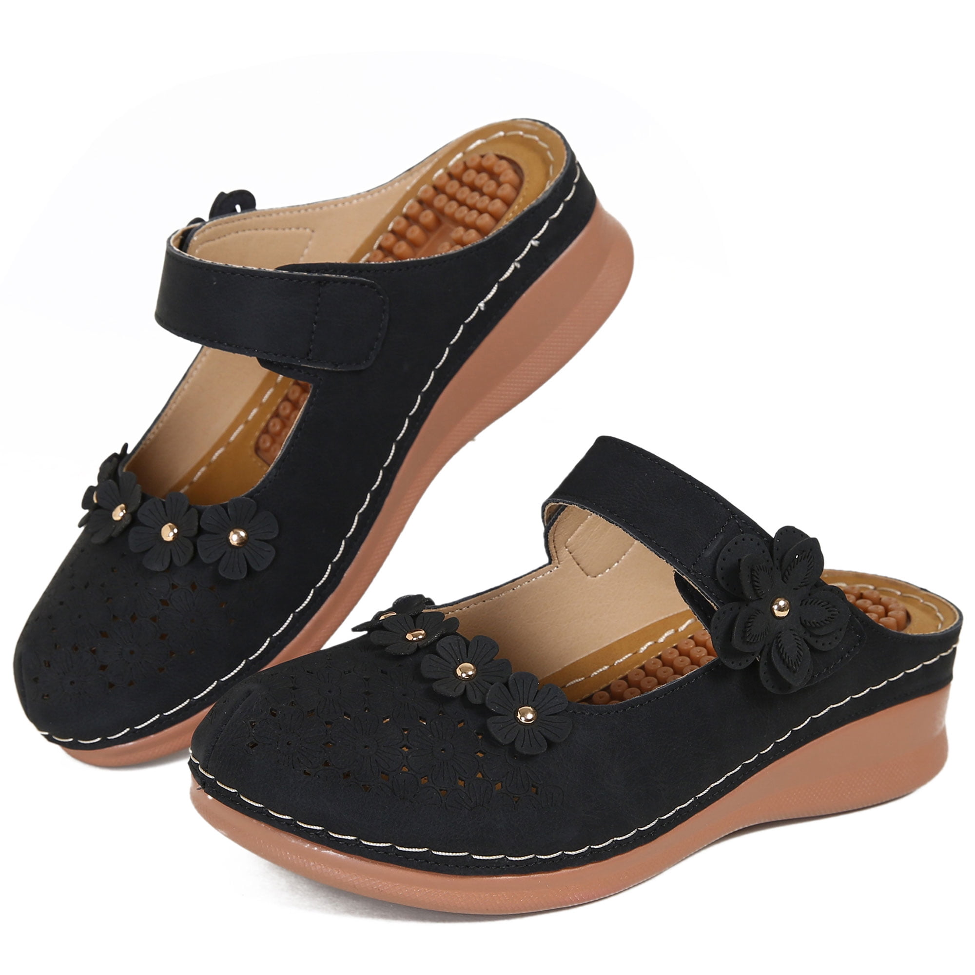 Ecetana Clogs for Women Slip On Shoes Comfort Women Mules Closed Toe ...