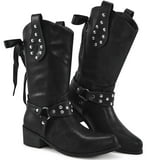 Ecetana Cowboy Boots for Women Western Booties Comfort Riding Rivet Mid ...