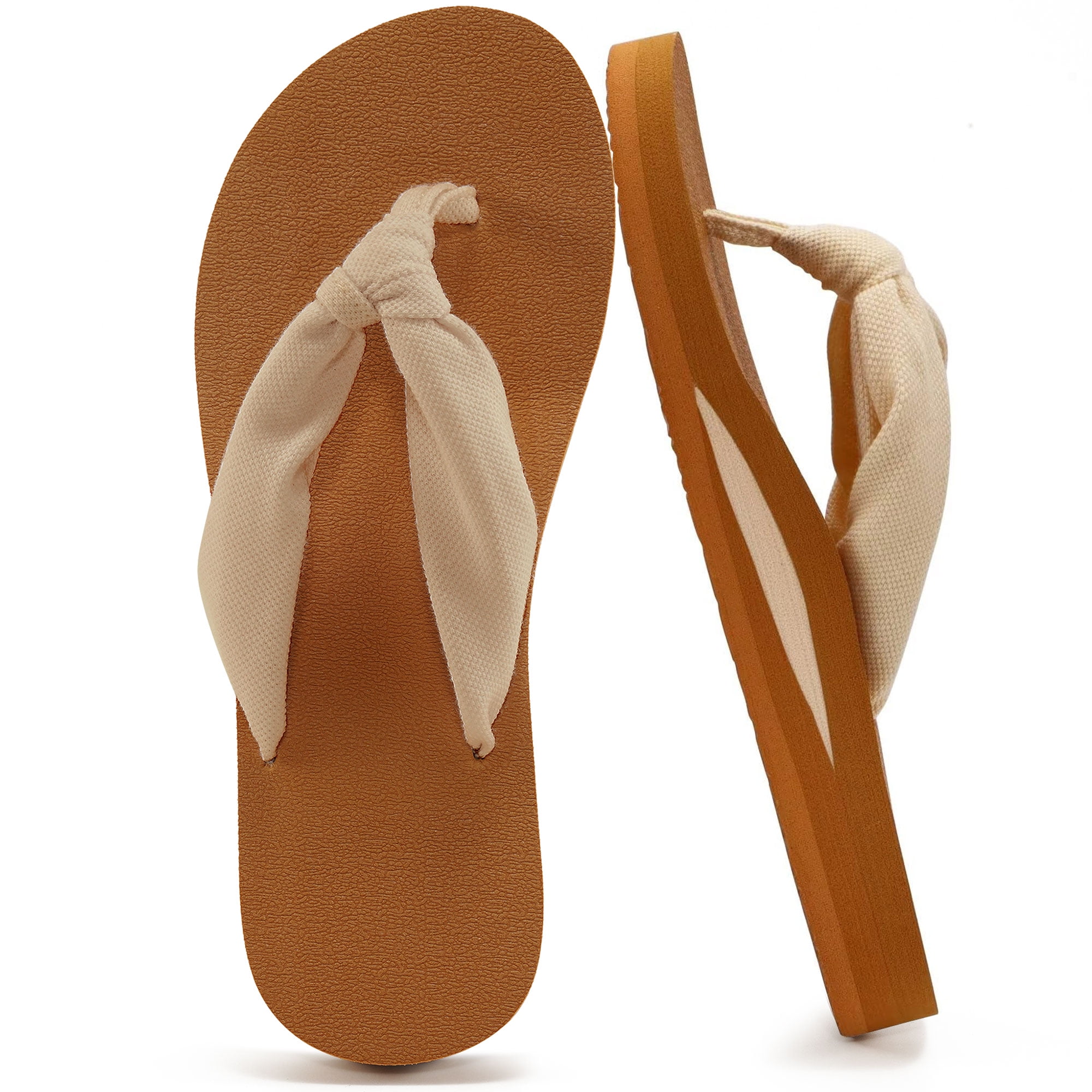 Ecetana Flip Flops for Women Comfort Yoga Mat Summer Beach Thong ...