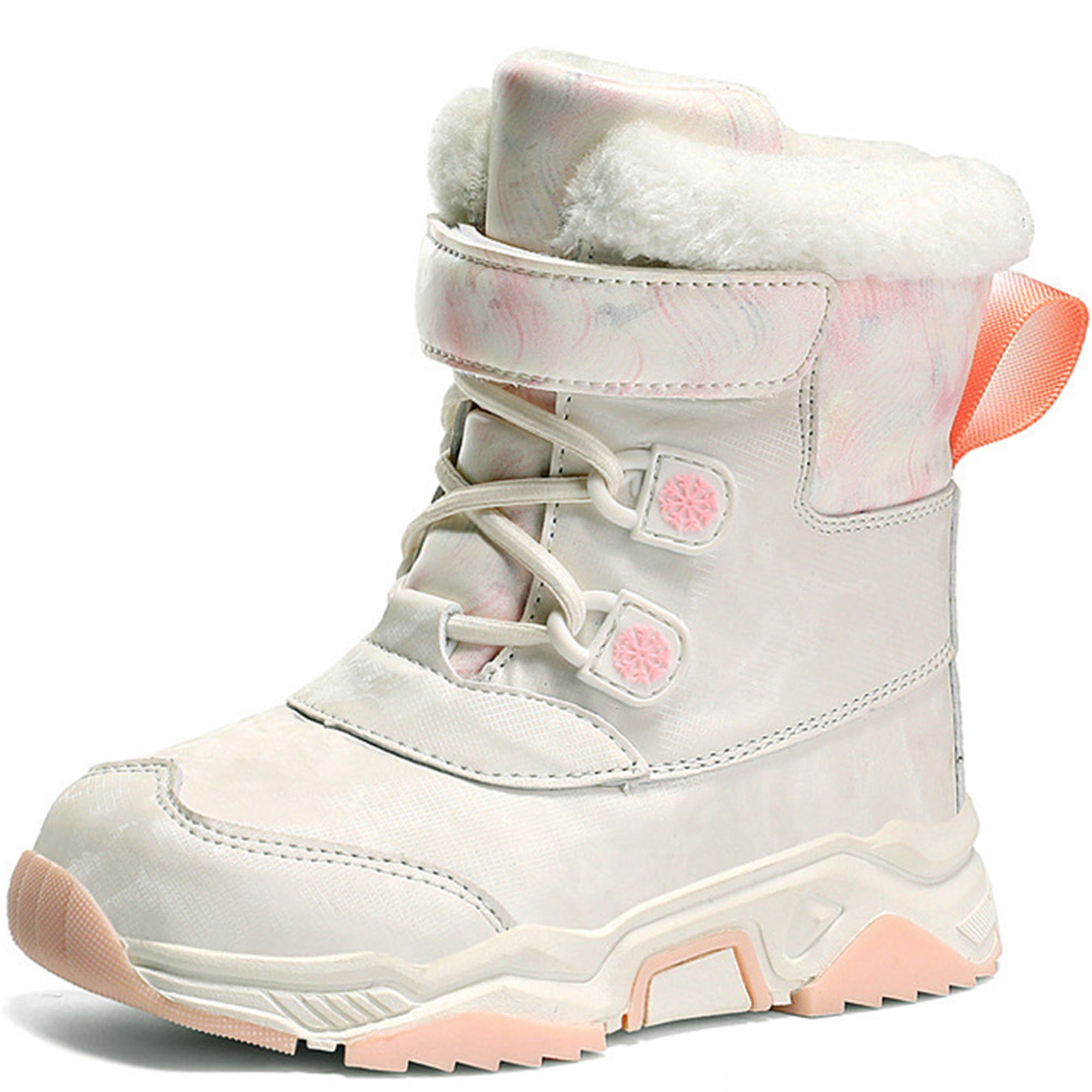 Ecetana Girls Boys Snow Boots Winter Waterproof Slip Resistant Cold ...